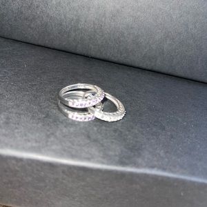 HDS | Jewelry | Hds Sterling Silver Pav Amethyst Topaz Stacking Rings ...